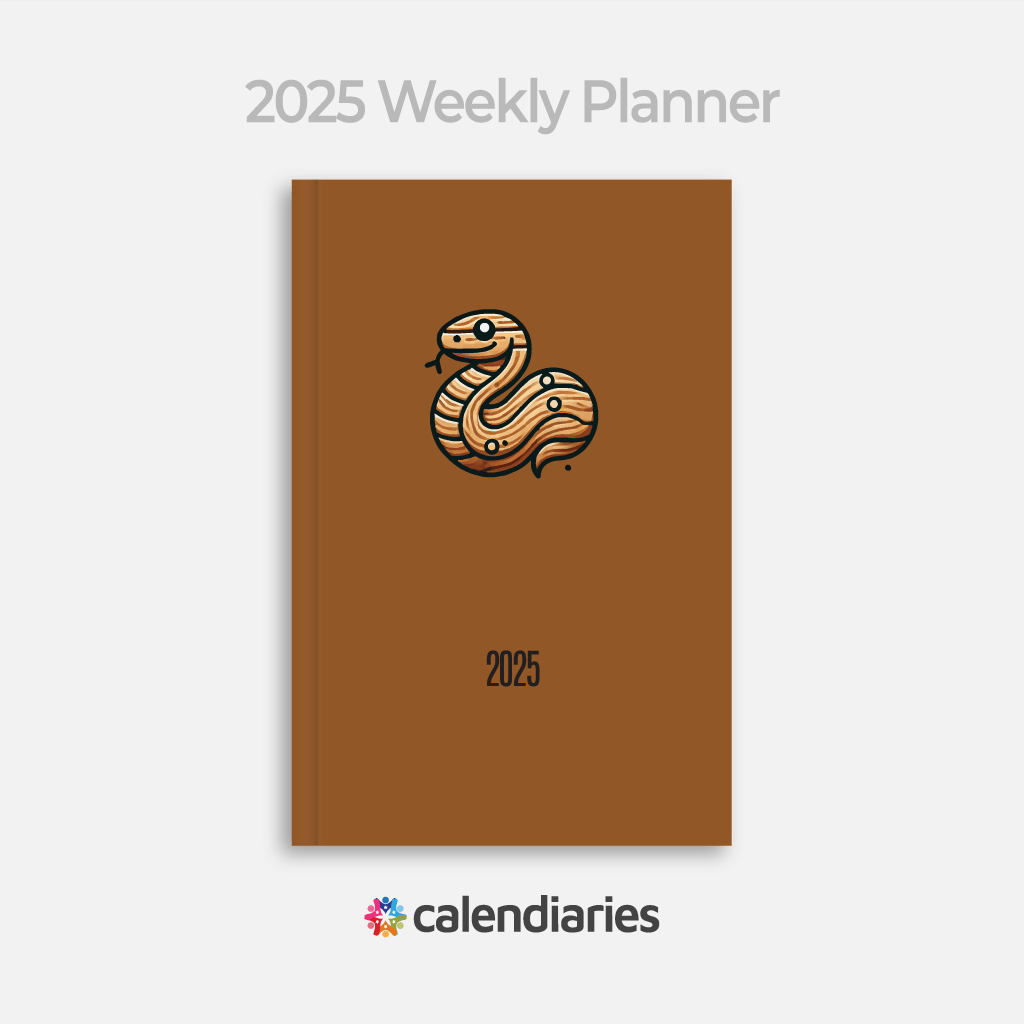 2025 Planner: Twenty Twenty Five Wood Snake Weekly Planner - Calendiaries