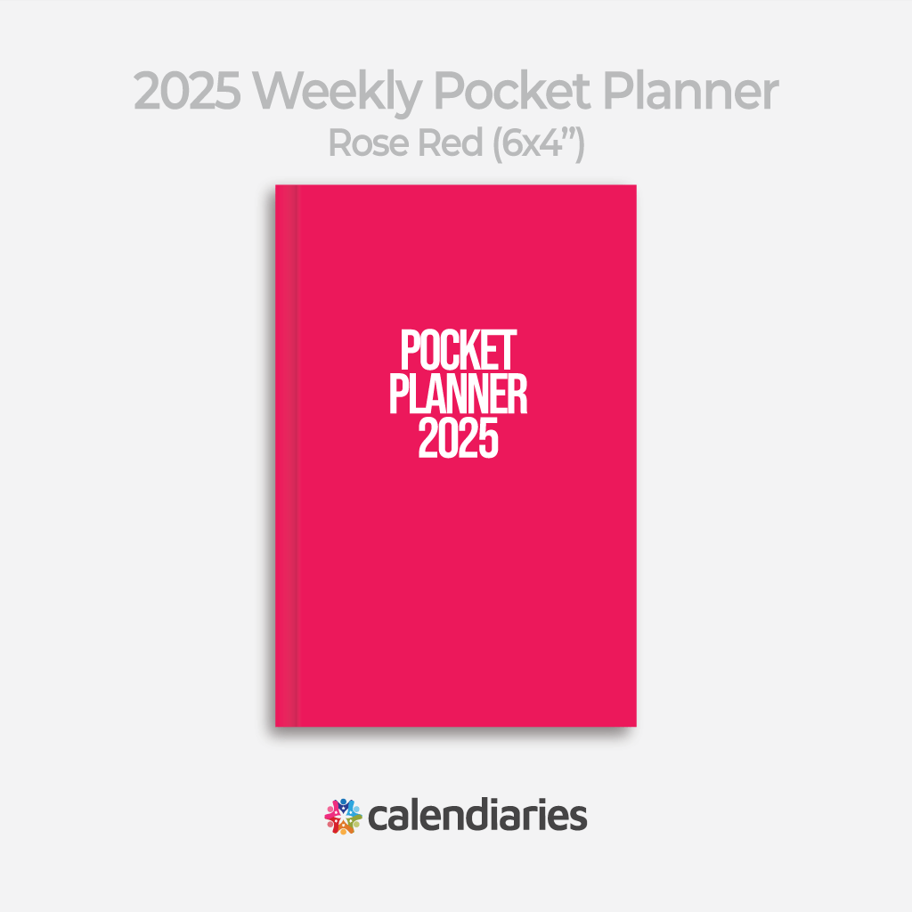 2025 Weekly Planner Pocket Edition: Rose Red Compact 6×4″