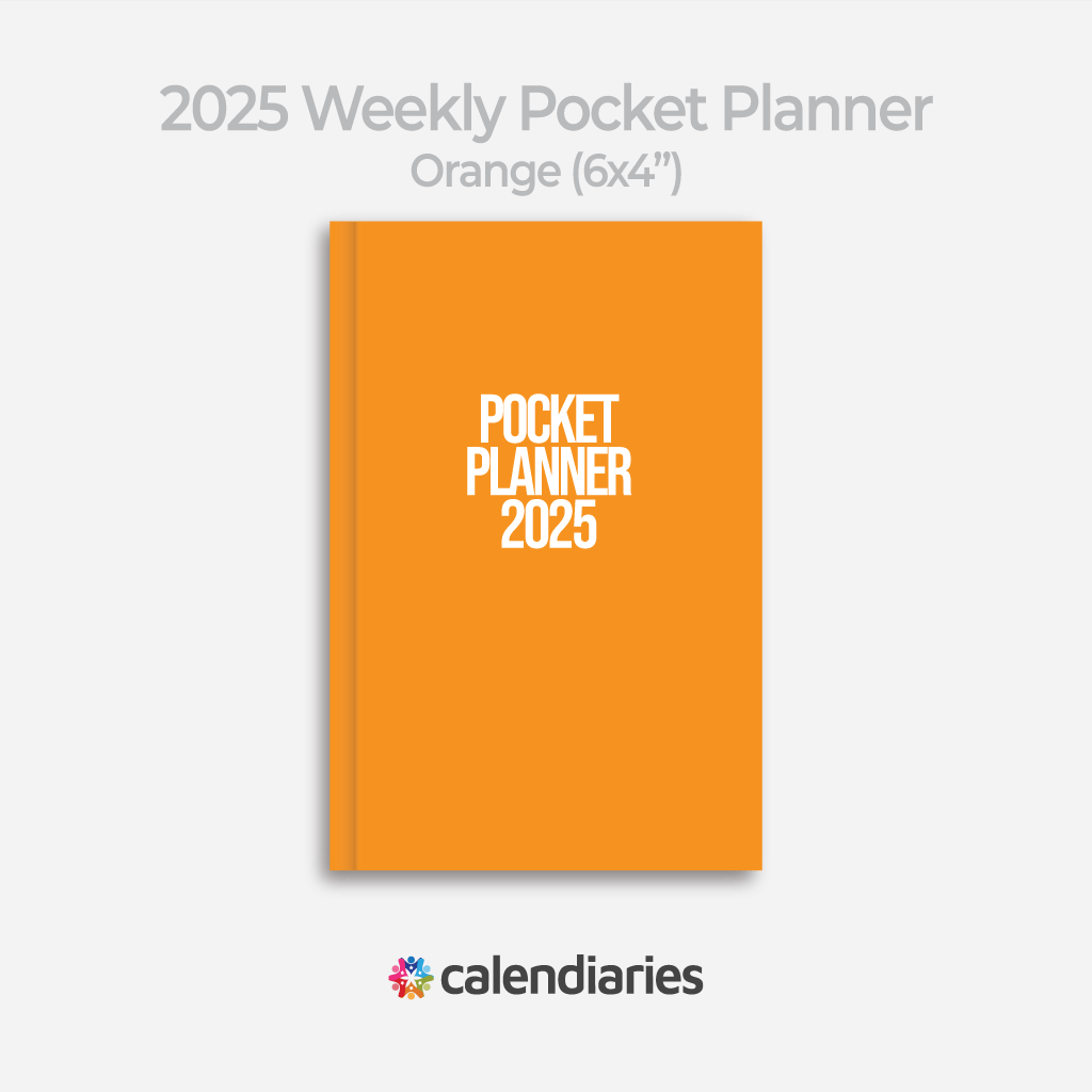 2025 Weekly Planner Pocket Edition: Orange Compact 6×4″