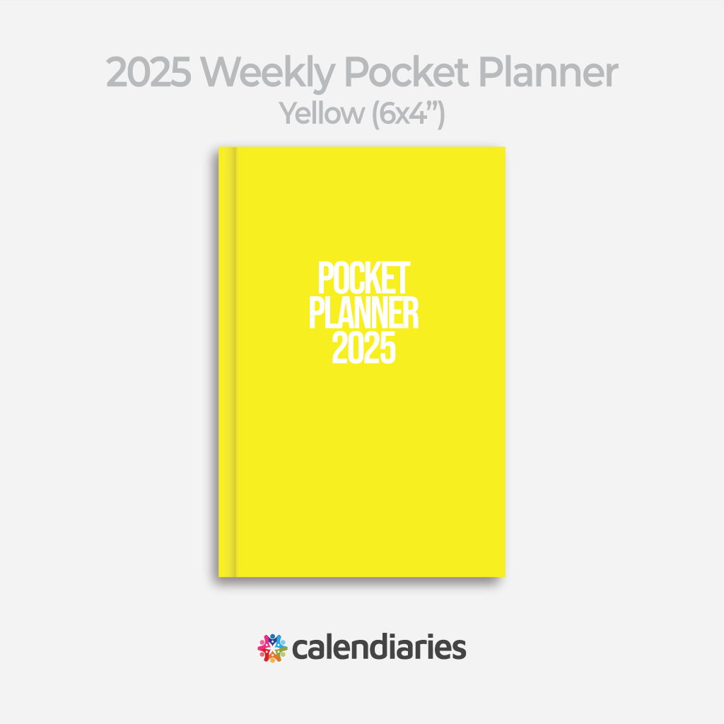 2025 Weekly Planner Pocket Edition: Yellow Compact 6×4″