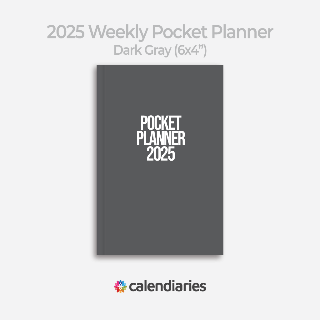 2025 Weekly Planner Pocket Edition: Dark Gray Compact 6×4″