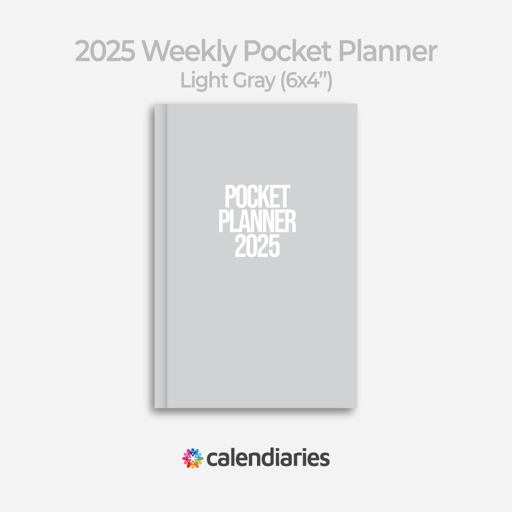 2025 Weekly Planner Pocket Edition: Light Gray Compact 6×4″